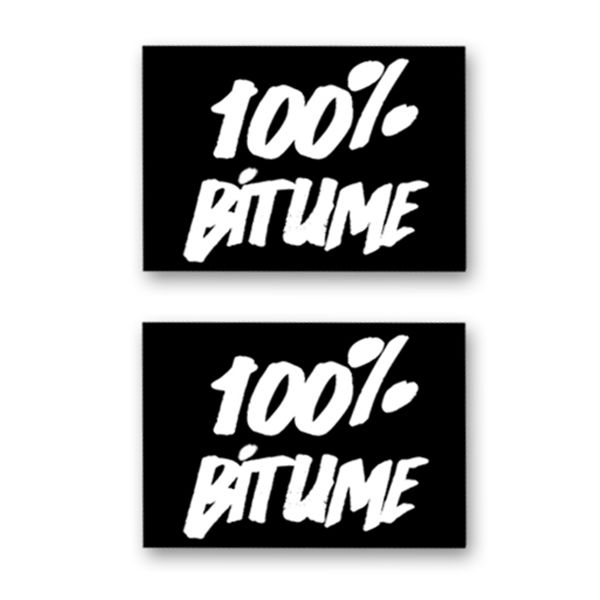 Stickers 100% Bitume Set 2 Stickers 100% Bitume 14 x 11 White ready to ...