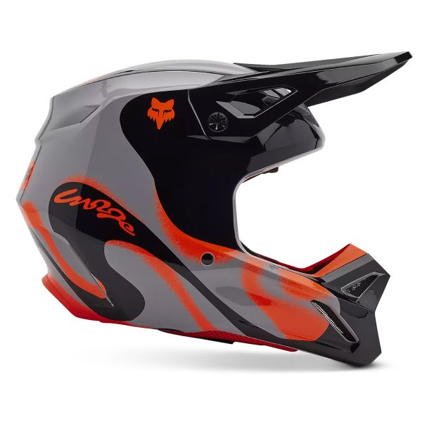 Helmet FOX V1 Emotion Steel Grey in stock | iCasque.co.uk