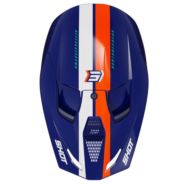 Helmet SHOT Race Iron Blue Orange Glossy in stock | iCasque.co.uk