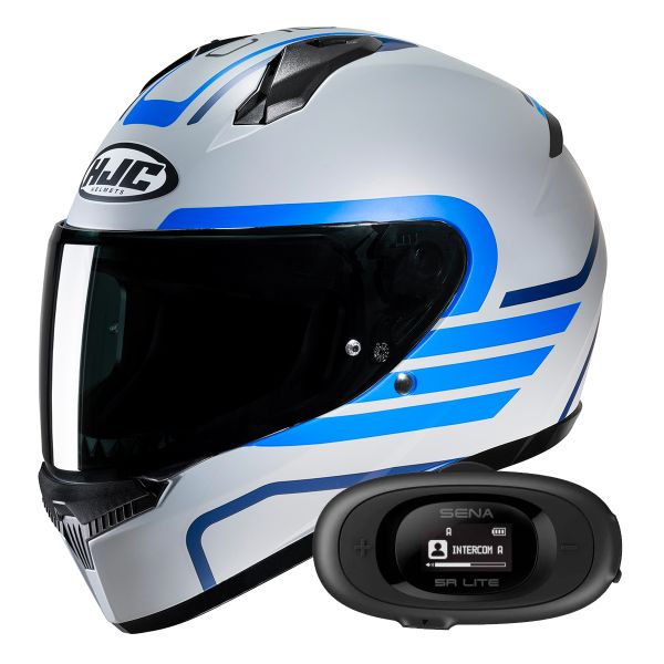 Pack Helmet + Intercom Systems : HJC C10 Lito MC2SF + Kit bluetooth 5R Lite Solo | iCasque.co.uk