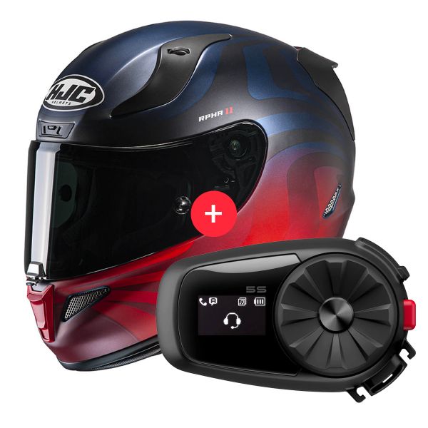 Pack Helmet + Intercom Systems : HJC RPHA 11 Eldon MC21SF + Kit ...