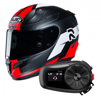 Pack Helmet + Intercom Systems : HJC RPHA 11 Fesk MC1SF + Kit Bluetooth ...