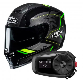 Pack Helmet + Intercom Systems : HJC RPHA 70 Coptic MC4H + Kit ...