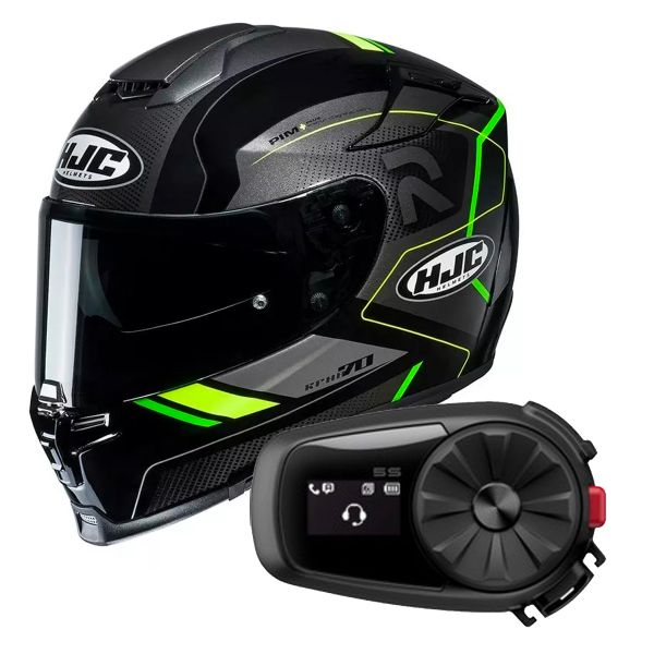 Pack Helmet + Intercom Systems : HJC RPHA 70 Coptic MC4H + Kit ...
