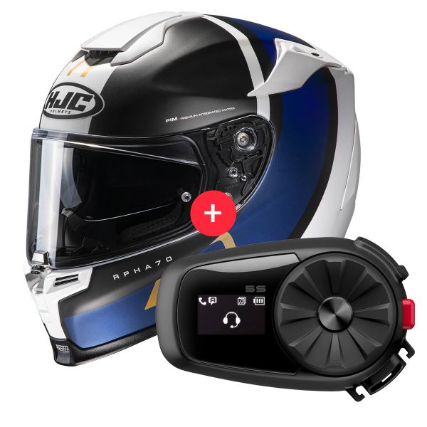 Pack Helmet + Intercom Systems : HJC RPHA 70 Paika MC2SF + Kit ...