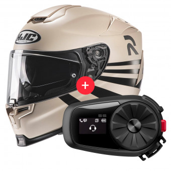 Pack Helmet + Intercom Systems : HJC RPHA 70 Stipe MC9SF + Kit ...