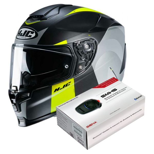 Pack Helmet + Intercom Systems : HJC RPHA 70 Wody MC4HSF + Bluetooth ...