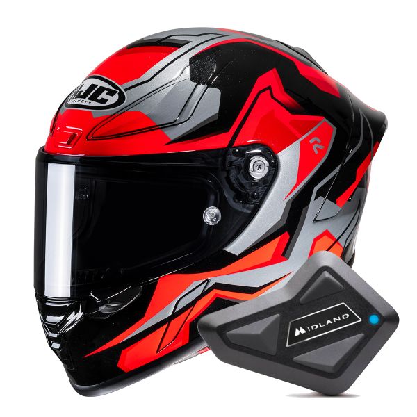 Pack Helmet + Intercom Systems : HJC RPHA1 Nomaro MC1 + Kit Bluetooth BT Mini Single | iCasque.co.uk