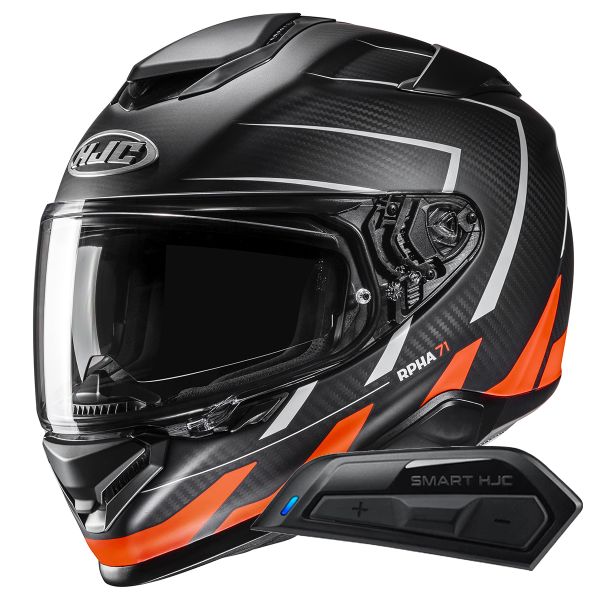 Pack Helmet + Intercom Systems : HJC RPHA71 Carbon Cano MC6HSF + Kit ...