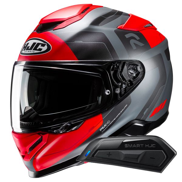 Pack Helmet + Intercom Systems : HJC RPHA71 Cozad MC1SF + Kit Bluetooth ...