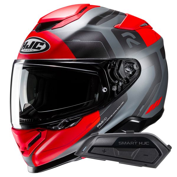 Pack Helmet + Intercom Systems : HJC RPHA71 Cozad MC1SF + Kit Bluetooth ...