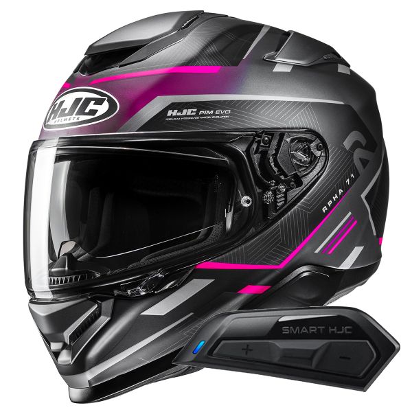 Pack Helmet + Intercom Systems : HJC RPHA71 Ellon MC8SF + Kit Bluetooth ...
