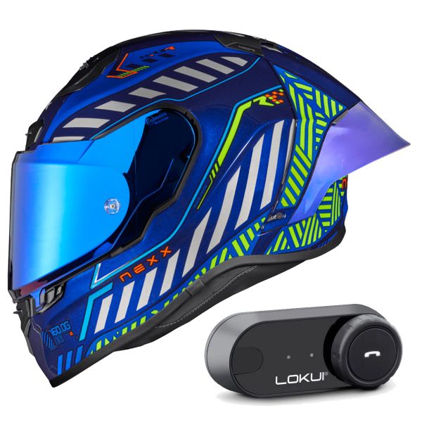Pack Helmet + Intercom Systems : Nexx X.R3R Out Brake Indigo Blue ...