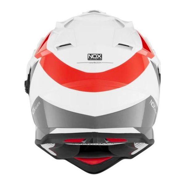 Helmet NOX N312 Block White Red in stock | iCasque.co.uk