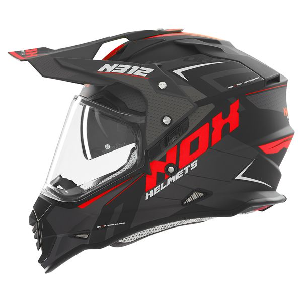 Helmet NOX N312 Vapor Matt Black Red in stock | iCasque.co.uk