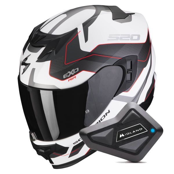 Pack Helmet + Intercom Systems : Scorpion Exo 520 Evo Air Elan Matt ...