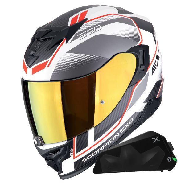Pack Helmet + Intercom Systems : Scorpion Exo 520 Evo Air Lena Matt ...