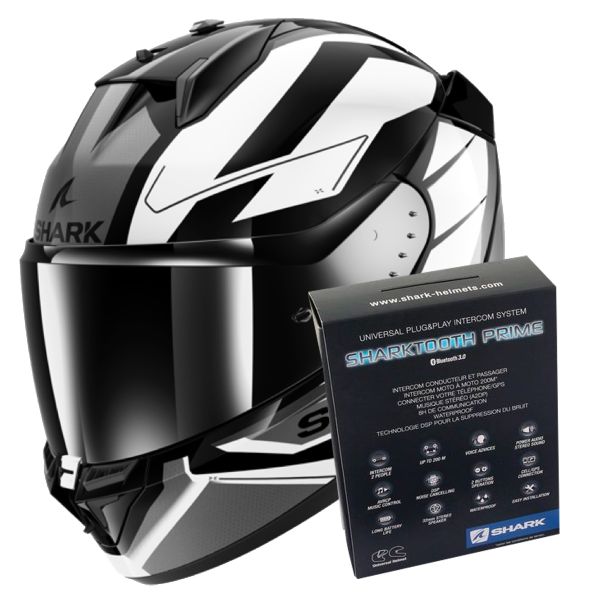 Pack Helmet + Intercom Systems : Shark D-Skwal 3 Sizler KWA + Kit ...
