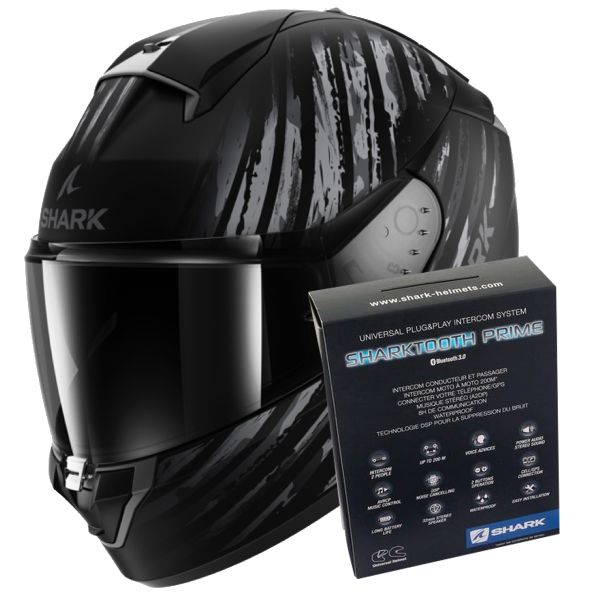 Pack Helmet + Intercom Systems : Shark Ridill 2 Assya Mat KAA + Kit ...