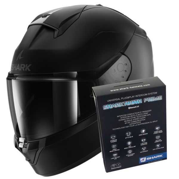 Pack Helmet + Intercom Systems : Shark Ridill 2 Blank Mat KMA + Kit ...