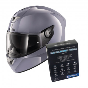 Pack Helmet + Intercom Systems : Shark Skwal 2.2 Blank S01 + Kit ...