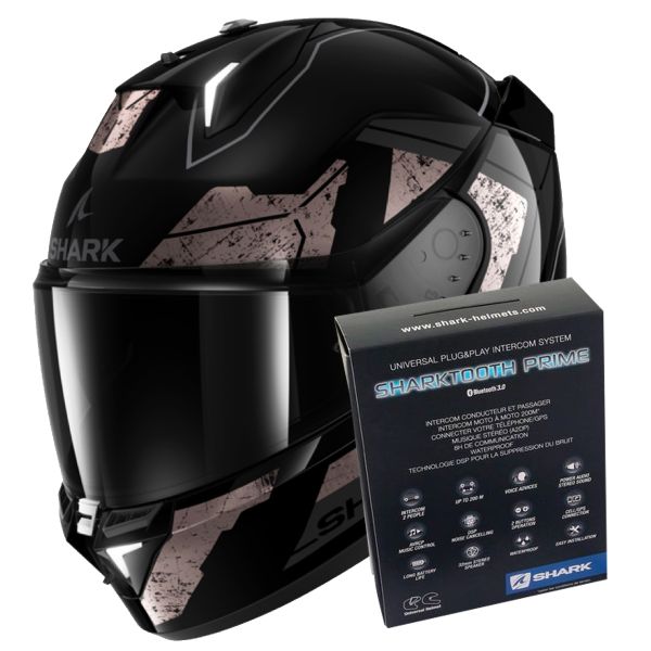 Pack Helmet + Intercom Systems : Shark Skwal i3 Rhad KUA + Kit ...