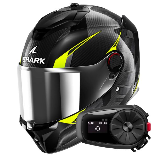 Pack Helmet + Intercom Systems : Shark Spartan GT Pro Kultram Carbon ...