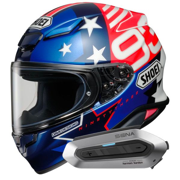 Pack Helmet + Intercom Systems : Shoei NXR2 Marquez American Spirit TC ...
