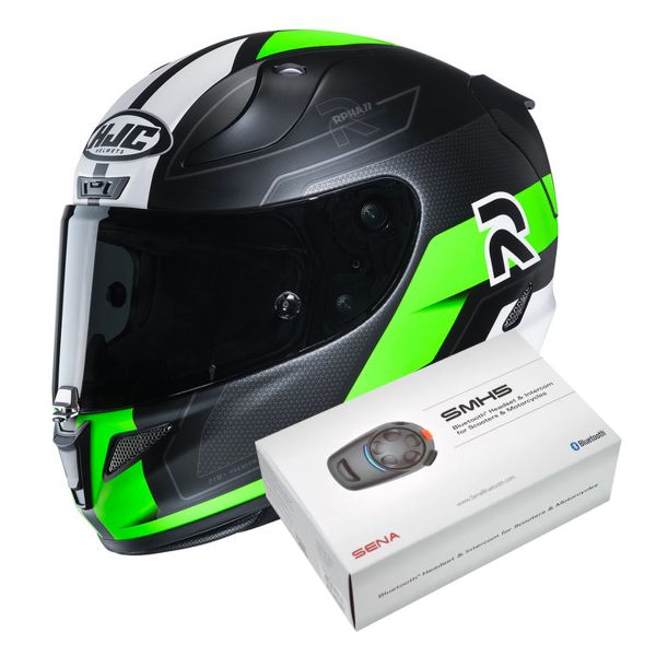 Pack Helmet + Intercom Systems : HJC RPHA 11 Fesk MC4SF + Bluetooth Kit SMH5 Solo | iCasque.co.uk