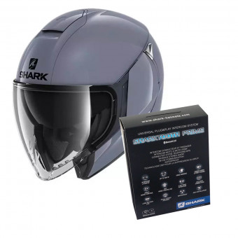 Pack Helmet + Intercom Systems : Shark Citycruiser Blank S01 + Kit ...