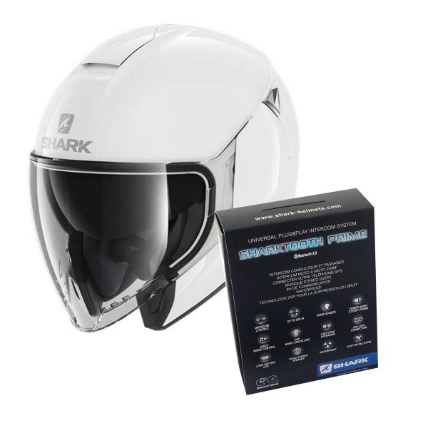 Pack Helmet + Intercom Systems : Shark Citycruiser Blank WHU + Kit ...