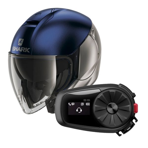 Pack Helmet + Intercom Systems : Shark Citycruiser Dual Mat SBS + Kit ...