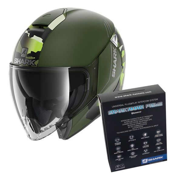 Pack Helmet + Intercom Systems : Shark Citycruiser Genom Mat GGK + Kit ...