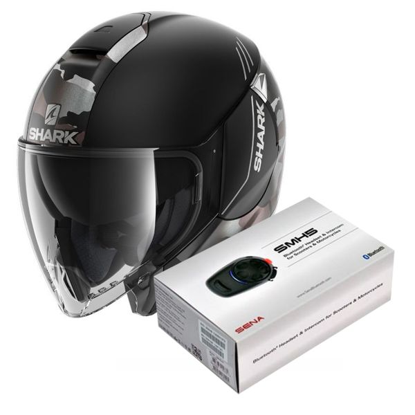 Pack Helmet + Intercom Systems : Shark Citycruiser Genom Mat KSA ...