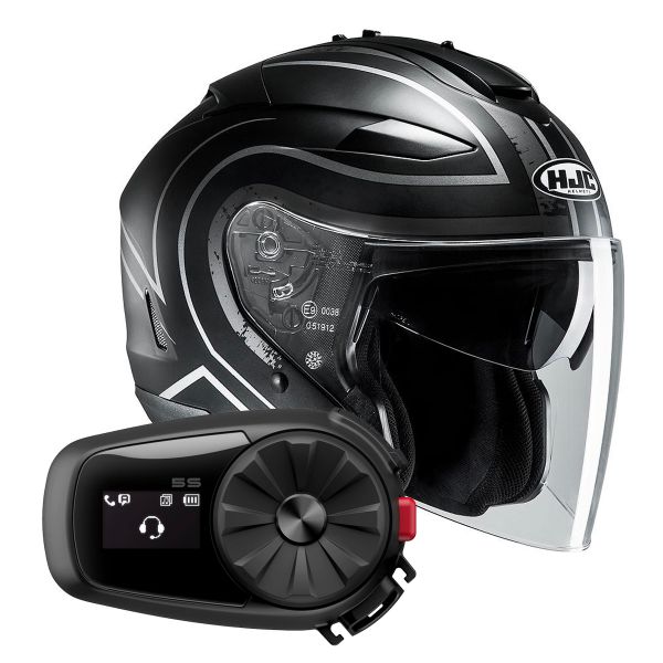 Pack Helmet + Intercom Systems : HJC IS-33 II Apus MC5SF + Kit ...