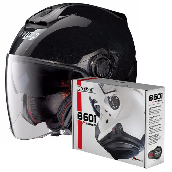 Pack Helmet + Intercom Systems : Nolan N40 5 Special N-Com Black 12 ...
