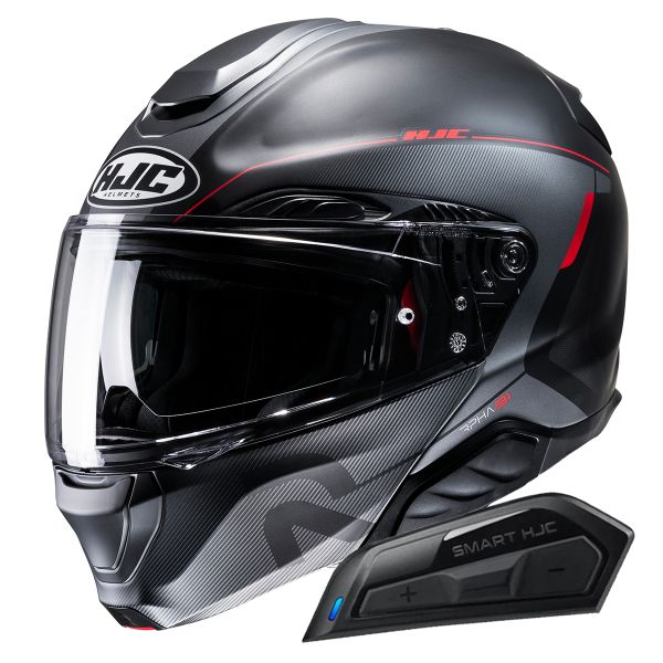 Pack Helmet + Intercom Systems : HJC RPHA91 Combust MC1SF + Kit ...