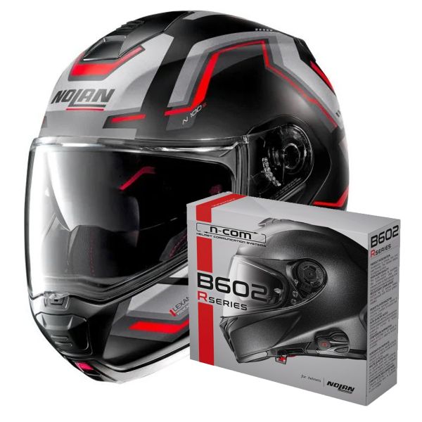 Pack Helmet + Intercom Systems : Nolan N100 5 Upwind N-Com 58 ...