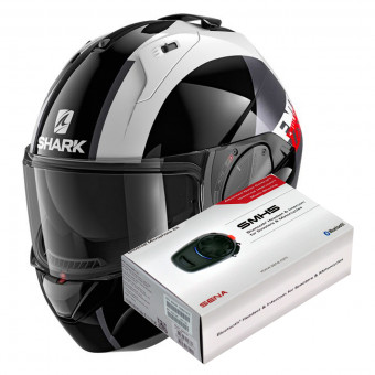 Pack Helmet + Intercom Systems : Shark Evo-Es Endless WKR + Bluetooth ...