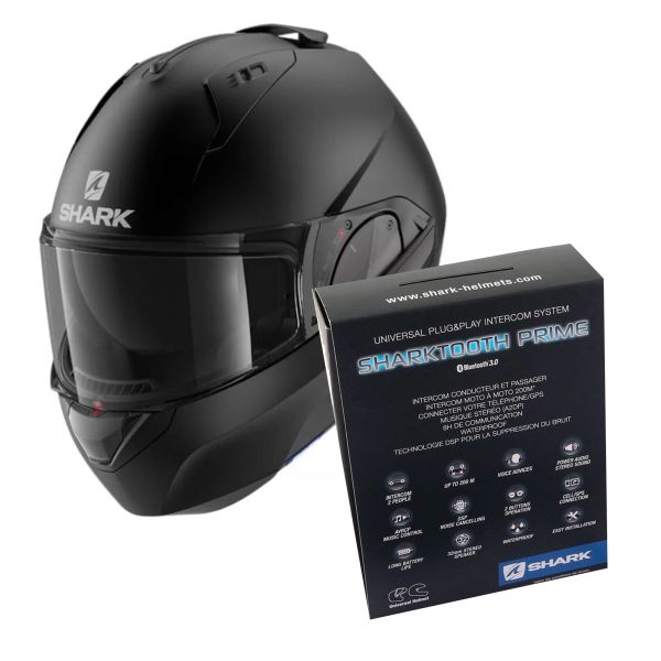 Pack Helmet + Intercom Systems : Shark EVO GT Blank Mat KMA + Kit ...