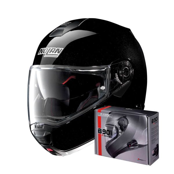 Pack Helmet + Intercom Systems : Nolan N100 5 Classic N-Com Glossy ...