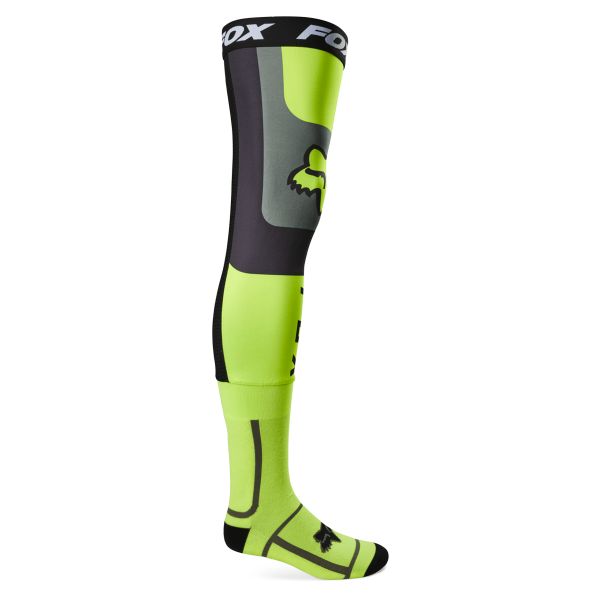 Motocross Socks FOX Flexair Knee Brace Sock Flo Yellow at the best ...