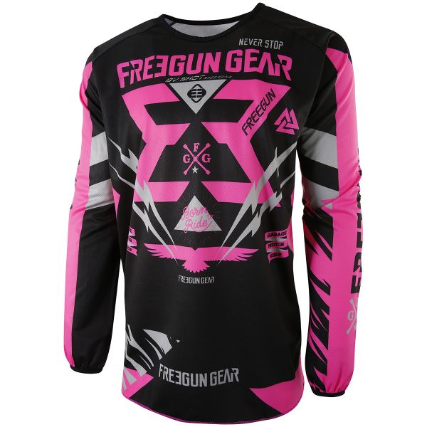 Motocross Jerseys Freegun Devo Trooper Neon Pink Kid ready to ship ...