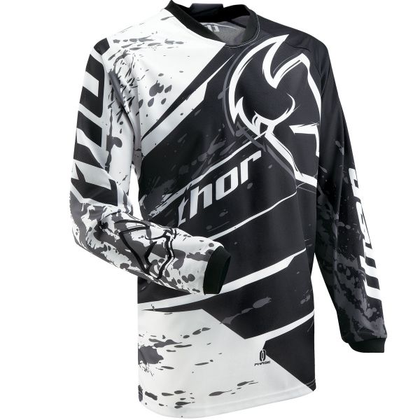 Motocross Jerseys Thor Phase Splatter Black Jersey ready to ship | iCasque.co.uk