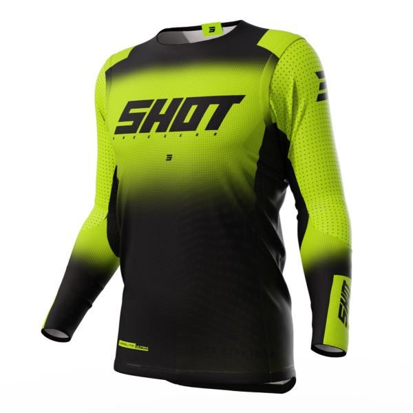 Motocross Jerseys SHOT Aerolite Ultima Neon Yellow in stock | iCasque.co.uk
