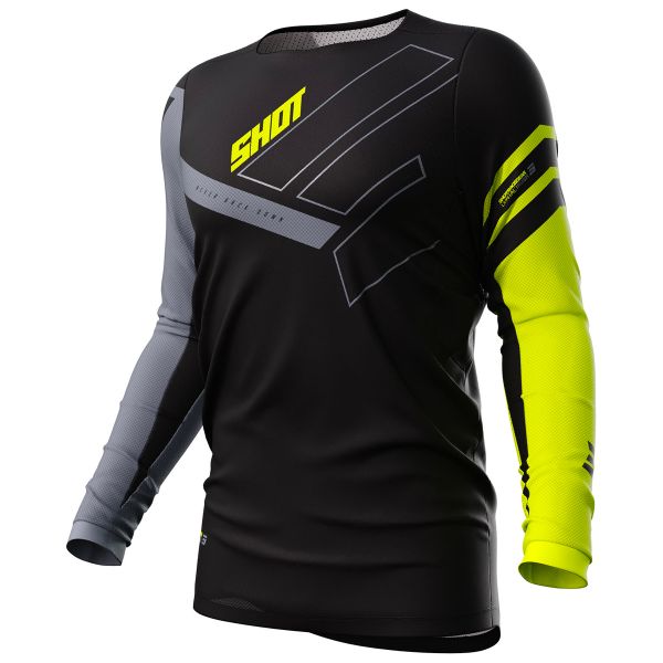 Motocross Jerseys SHOT Contact Rush Neon Yellow ready to ship | iCasque ...