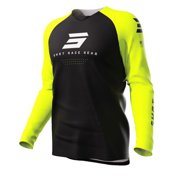 Motocross Jerseys SHOT Raw Escape Neon Yellow in stock | iCasque.co.uk