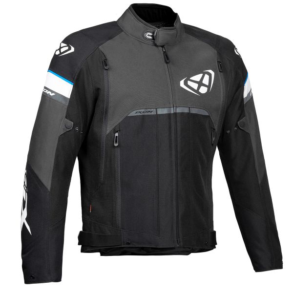 Motorcycle jacket Ixon Allroad Black Anthracite Blue ready to ship ...