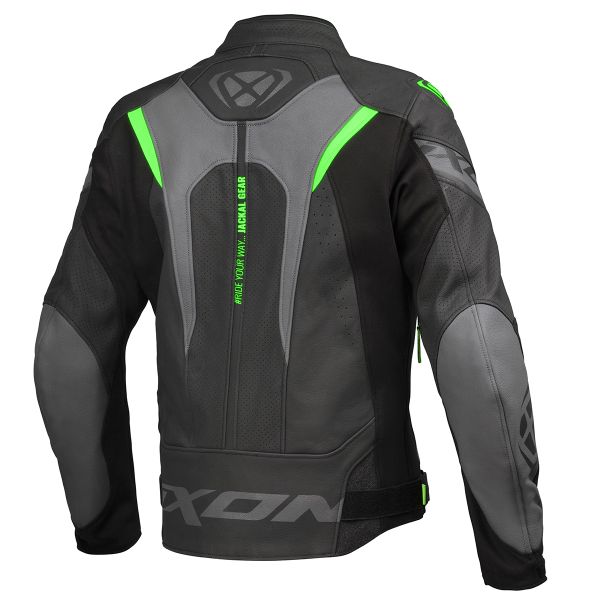 Motorcycle jacket Ixon Jackal Jacket Black Anthracite Green ready to ...