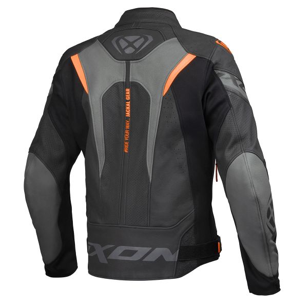 Motorcycle jacket Ixon Jackal Jacket Black Anthracite Orange in stock ...